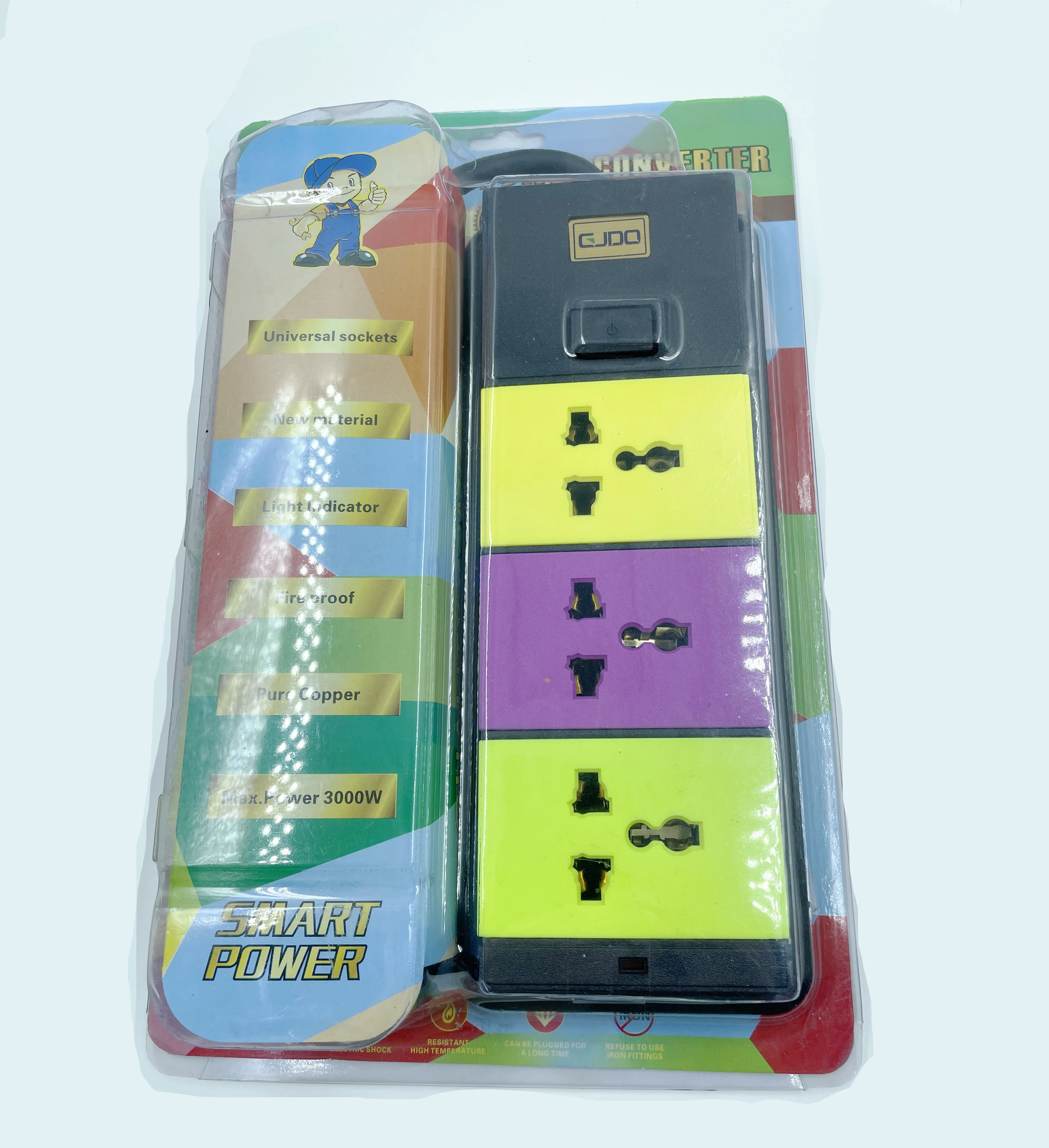 3-5way Color Universal Hole Socket With Power Cord 3m. Color Card ...