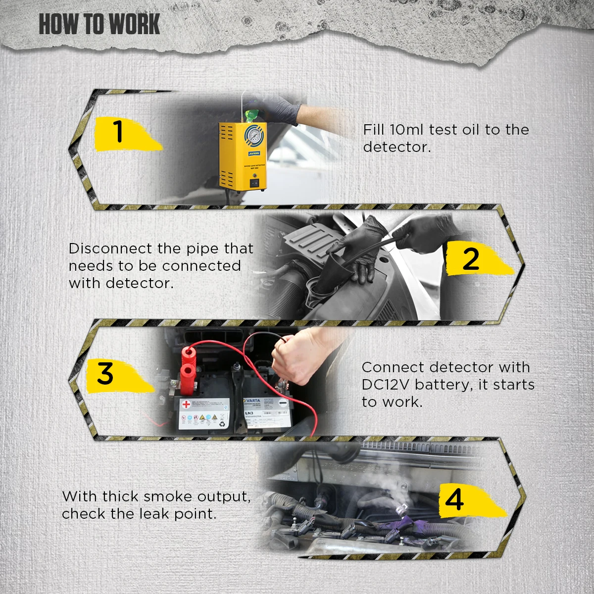 AUTOOL SDT202 Smoke Leak Detector for Universal Auto Systems