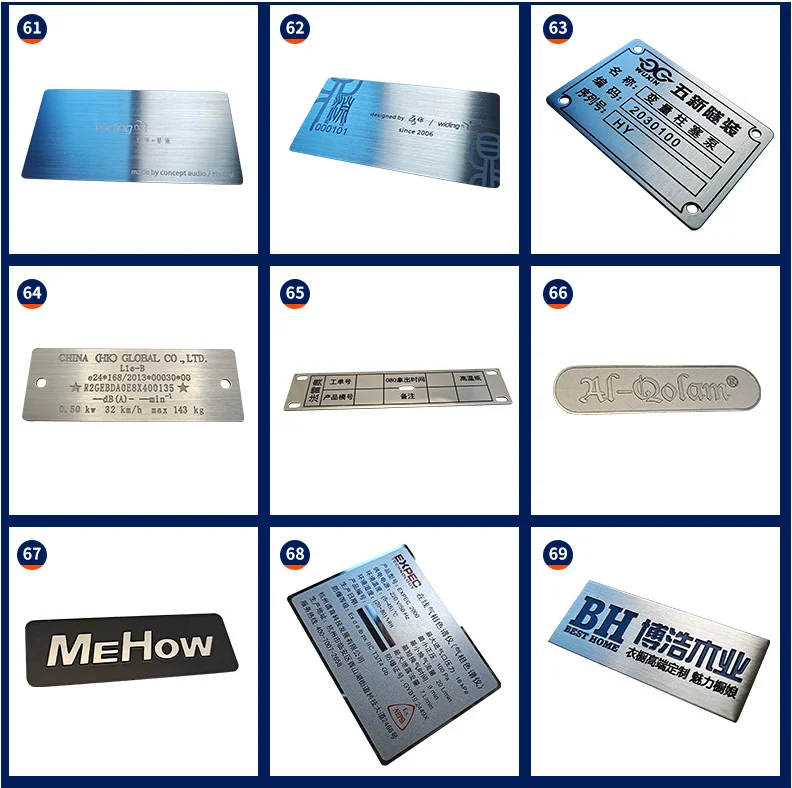 Custom Printed Engraved Generator Metal Name Plate Tag Label Alu ...