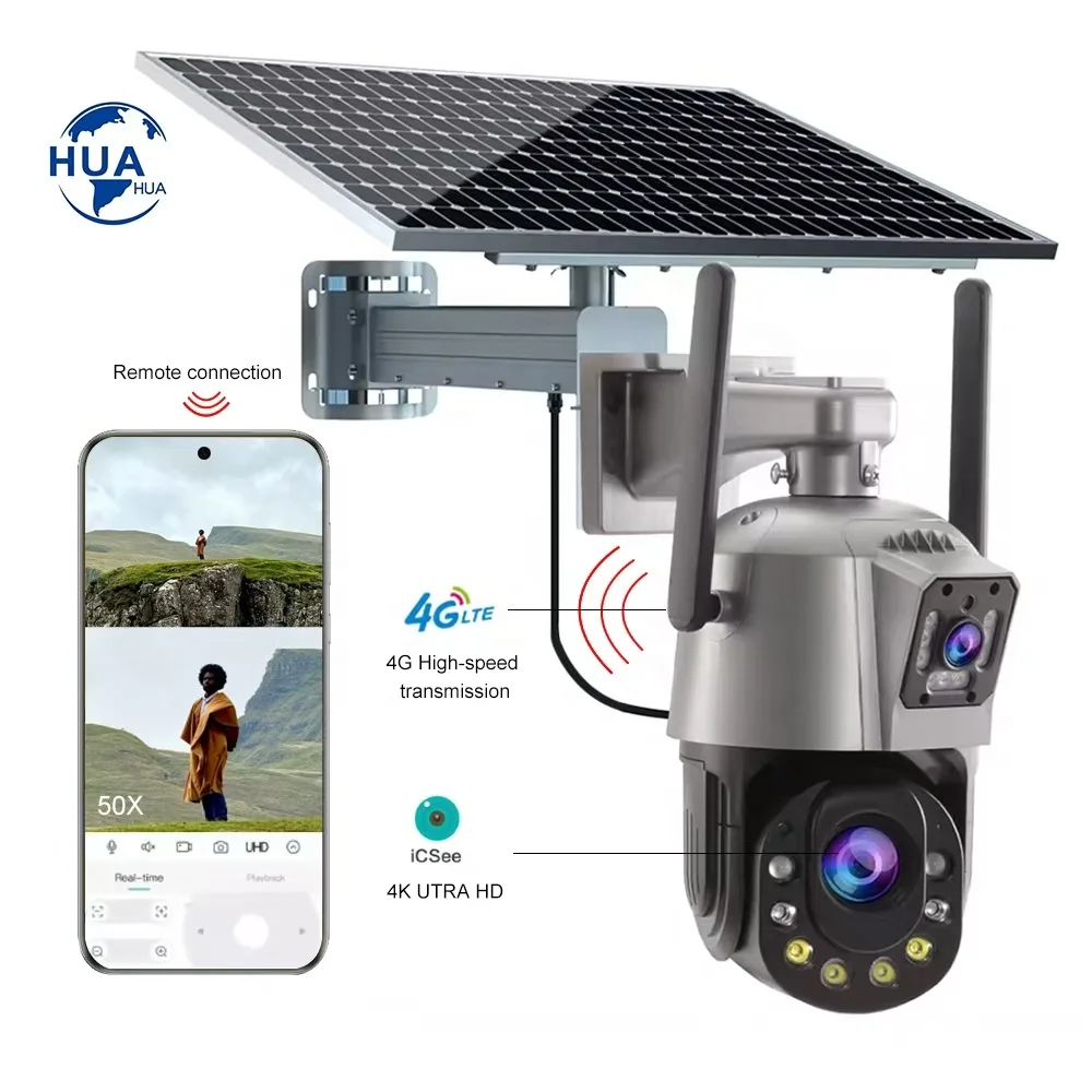 Factory 360 Degree Solar Powered Cctv Camera 36x 50x Zoom Hd ...