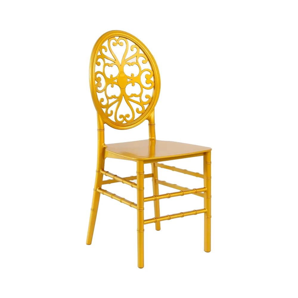 New Design Monoblock Stacking Gold Plastic Resin Fancy Wedding Chairs ...