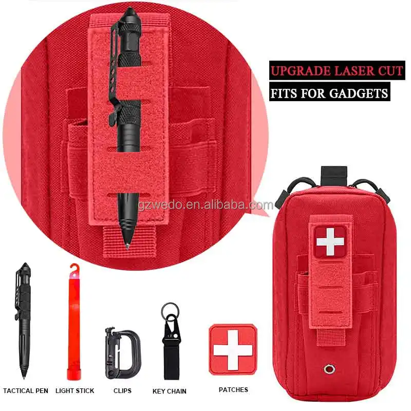 Upgrade Laser Cut Tactical MOLLE Medical Pouch, Rip-Away EMT First Aid ...