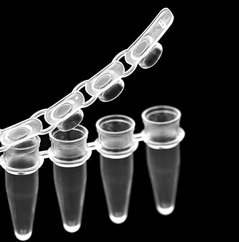 Pcr 8-strip Supply Pcr Detection 8-tube Cap Transparent Flat Cap Low ...