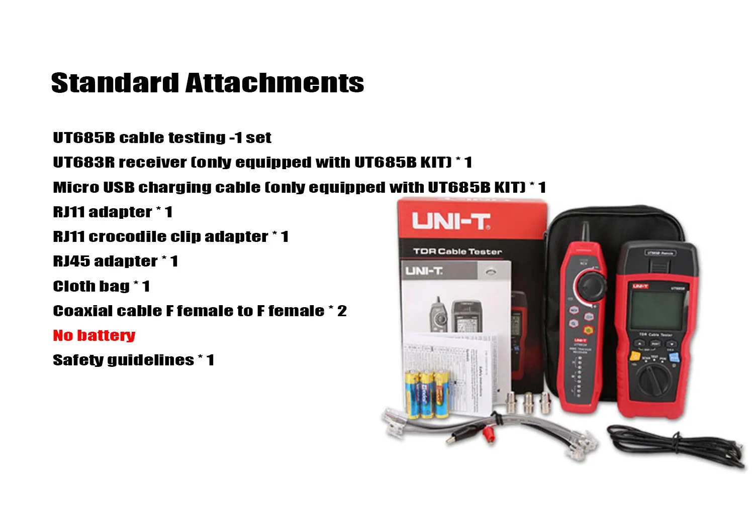 UNI-T UT685B KIT - Professional TDR Cable Tester for Networks