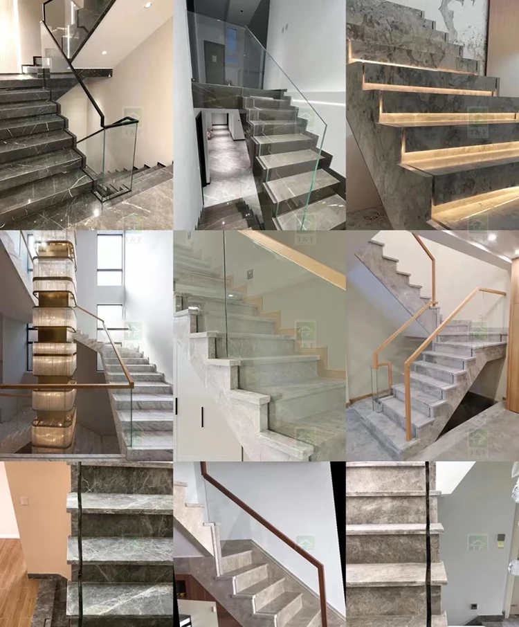 Non-slip Marble Stairs Step Tiles - Modern Porcelain Design