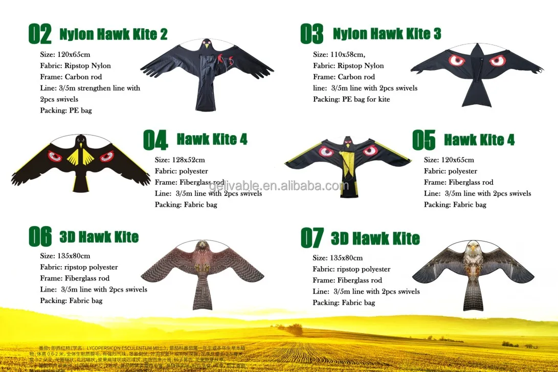 Bird Repeller - Flying Hawk Kite to Scare Birds from Gardens