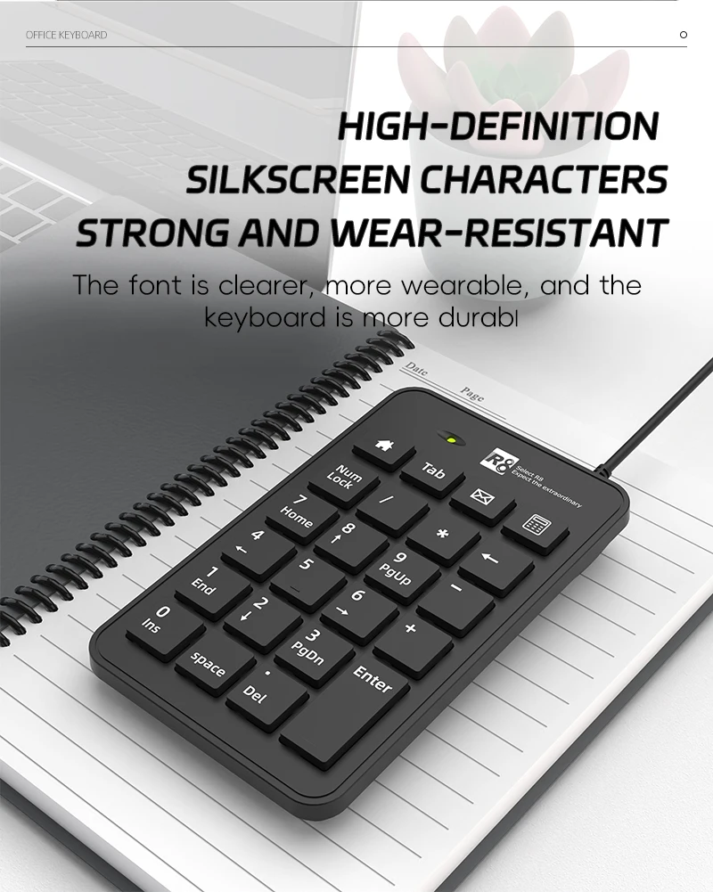 R8 Mini USB Calculator Keypad for Laptops | Wired Numeric Keyboard with ...