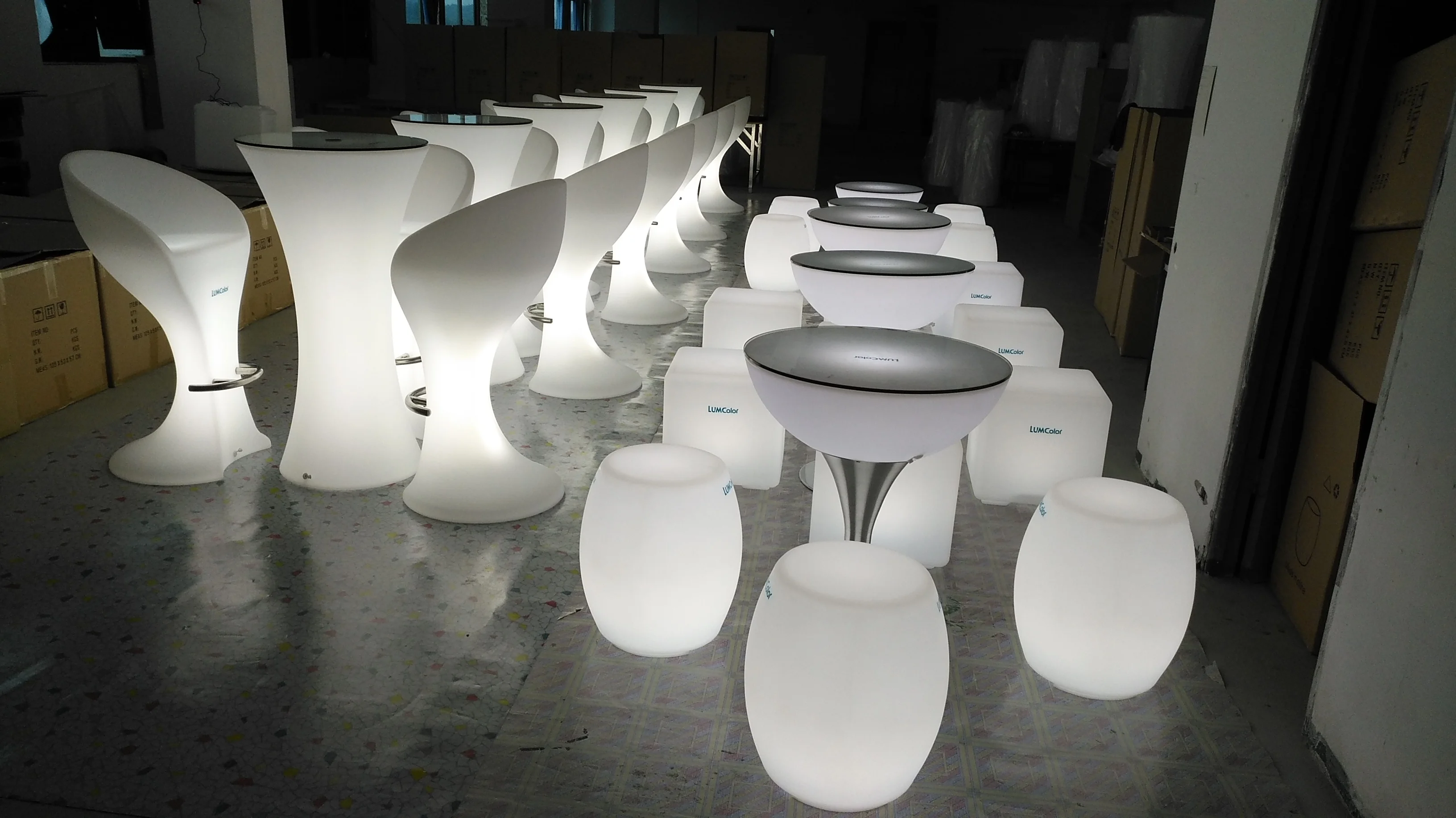 Color Changing LED Cube Light Stool 10cm 20cm 30cm 40cm 43cm 50cm 60cm ...