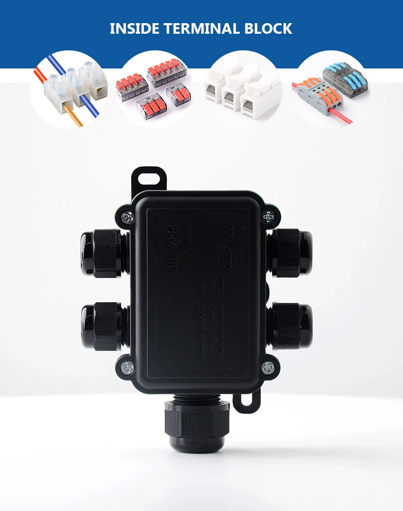 Outdoor Waterproof Electrical Wire Connector - IP68 Junction Box