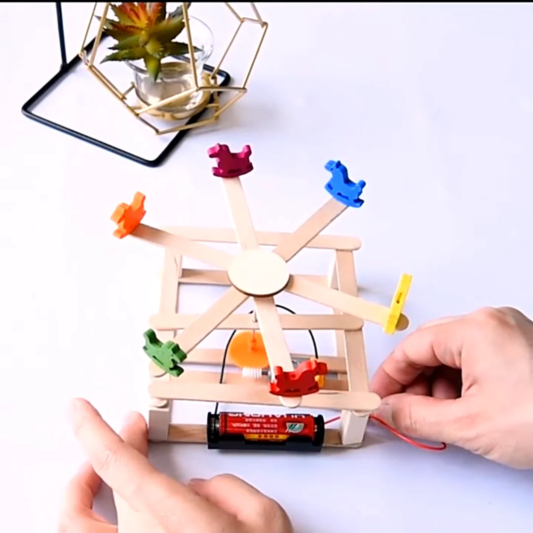 Diy Carousel Wooden Assembly Model Kit For Students And Teenagers ...