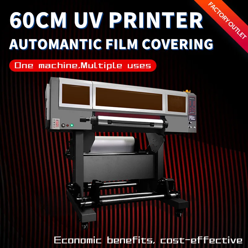 Tf A1 Large Format 60cm Ab Film Crystal Logo 2in1 Roll To Roll 24 Inch All In One 3 Head Uv Dtf ...