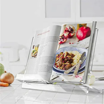 Custom Size Clear Acrylic Reading Rest Cookbook Holder Lucite Tabletop ...