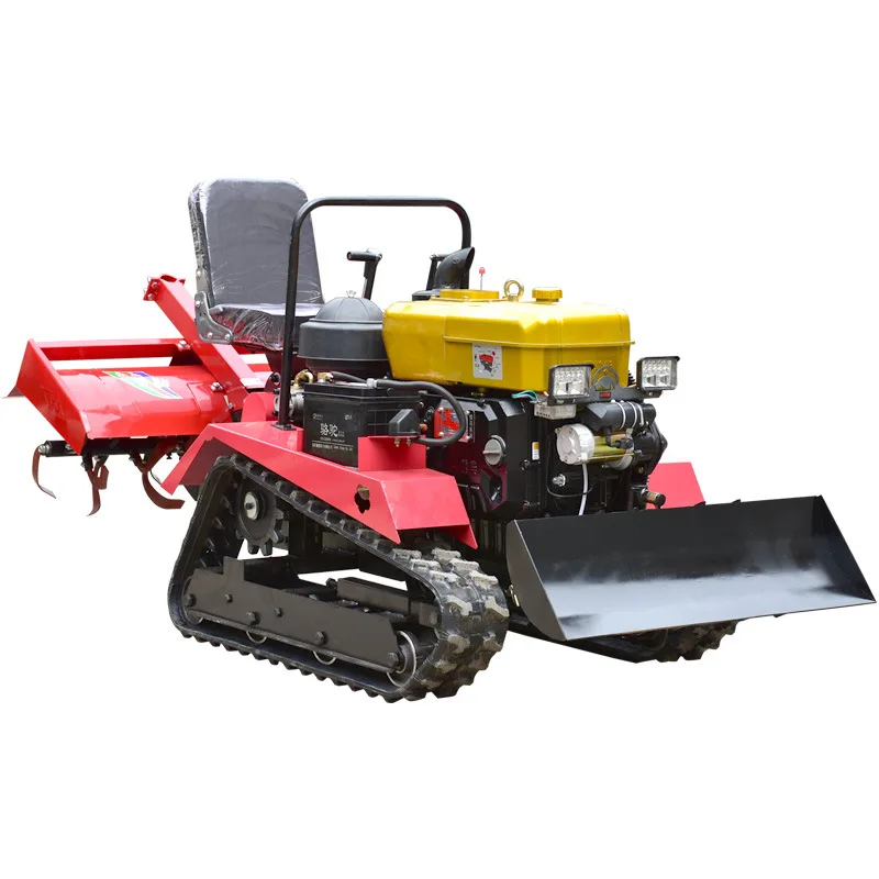 Riding crawler micro tiller agricultural water and drought dual use ...