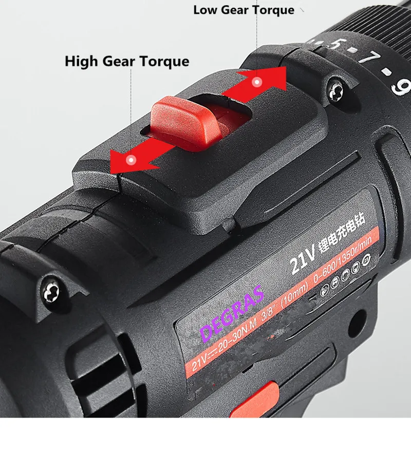 21V Cordless Drill Kit - Portable, Brushless Power Drills