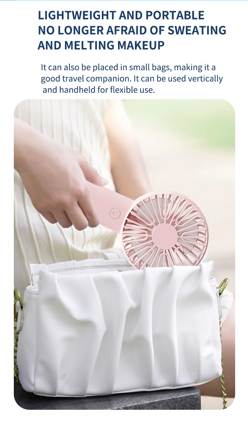 Mini Outdoor Electric Folding Fans - Rechargeable & Portable