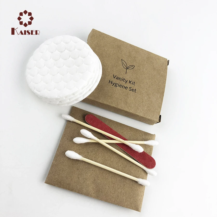 ECO Friendly Hotel Vanity Kit Set Cotton Buds in Kraft Paper Box ...