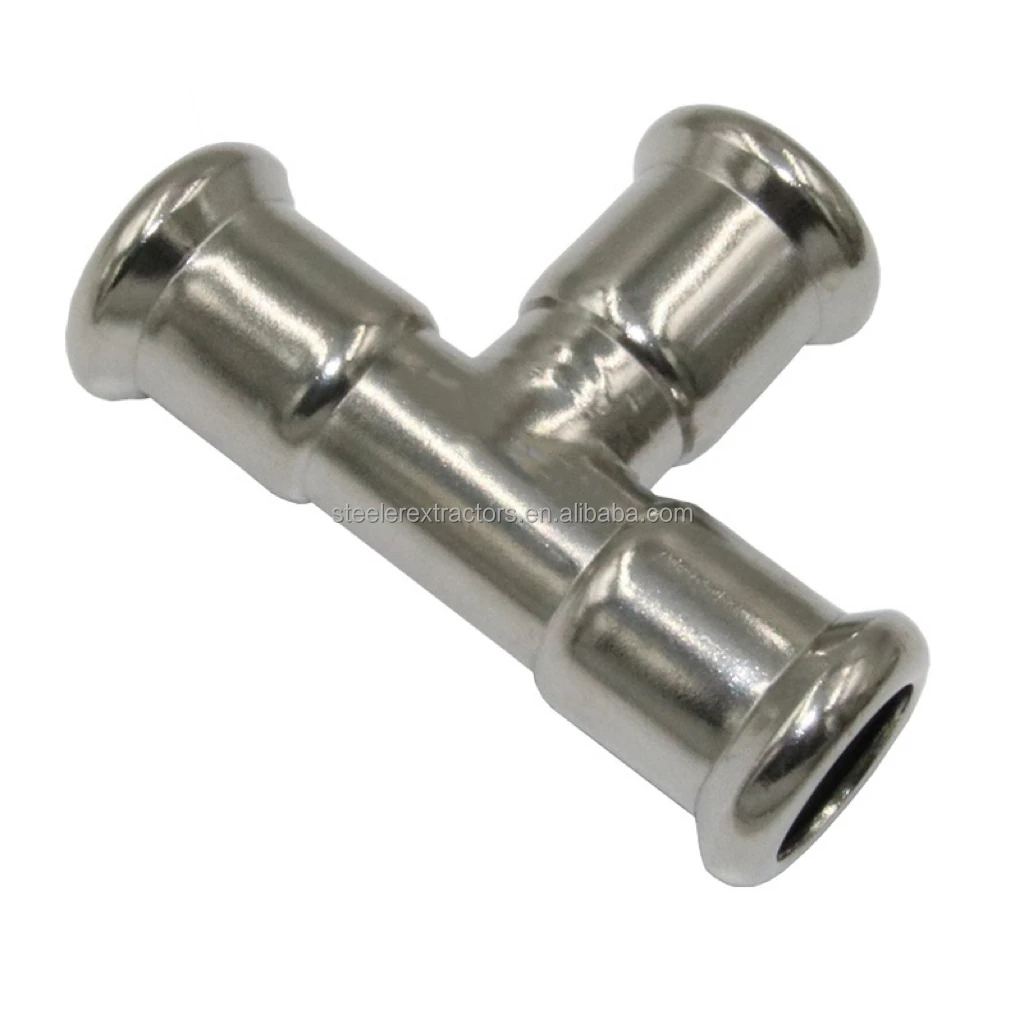 Stainless Steel Press Plumbing Pipe Fitting Tee M V TYPE