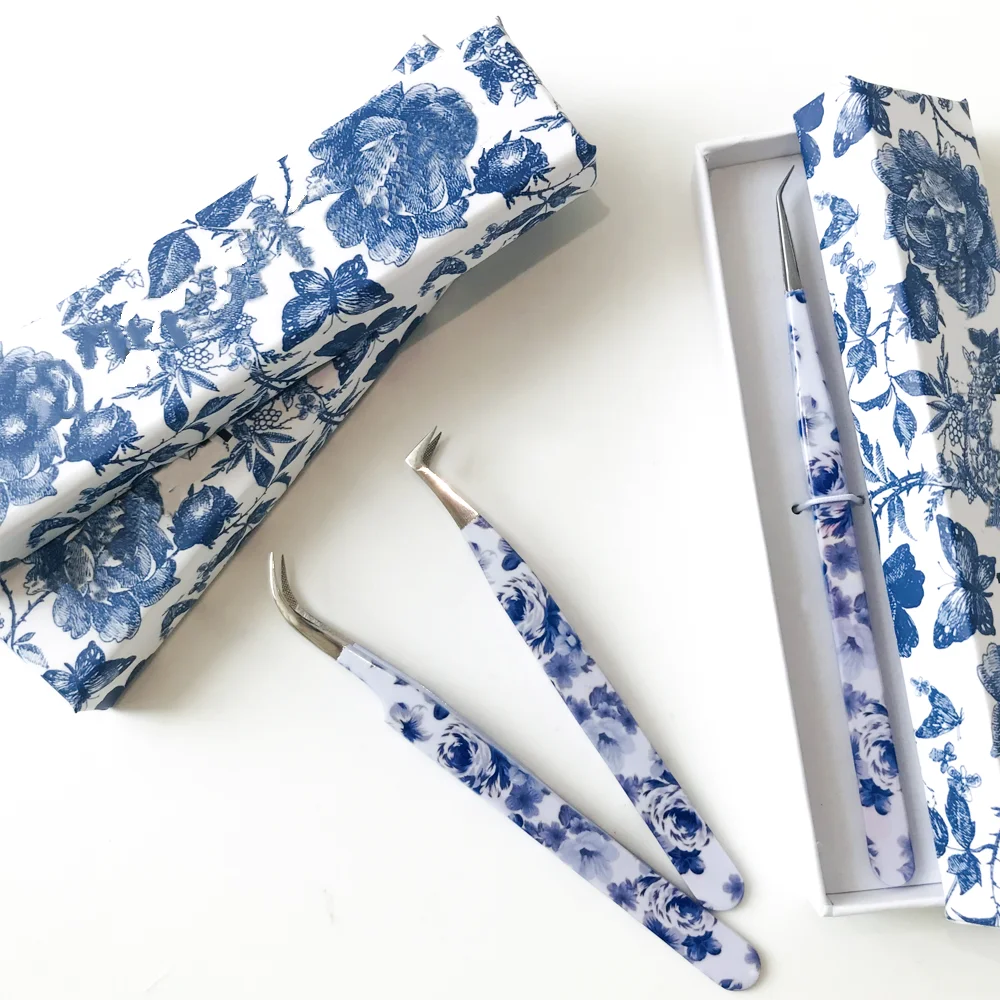 Custom Logo Stainless Steel Tweezers for Eyelash Extensions