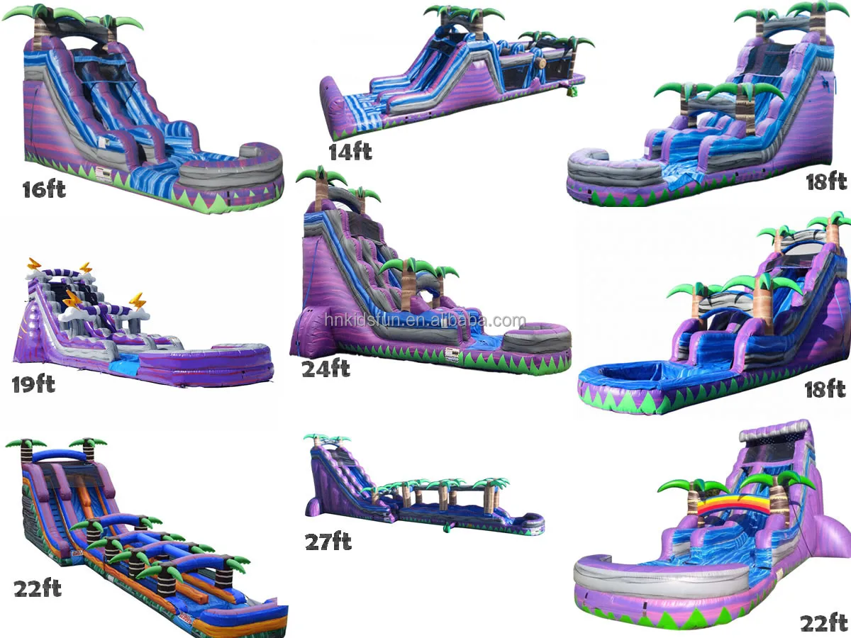 Crush Plunge Tropical Dual Lane Water Slide Inflatable Waterslides ...