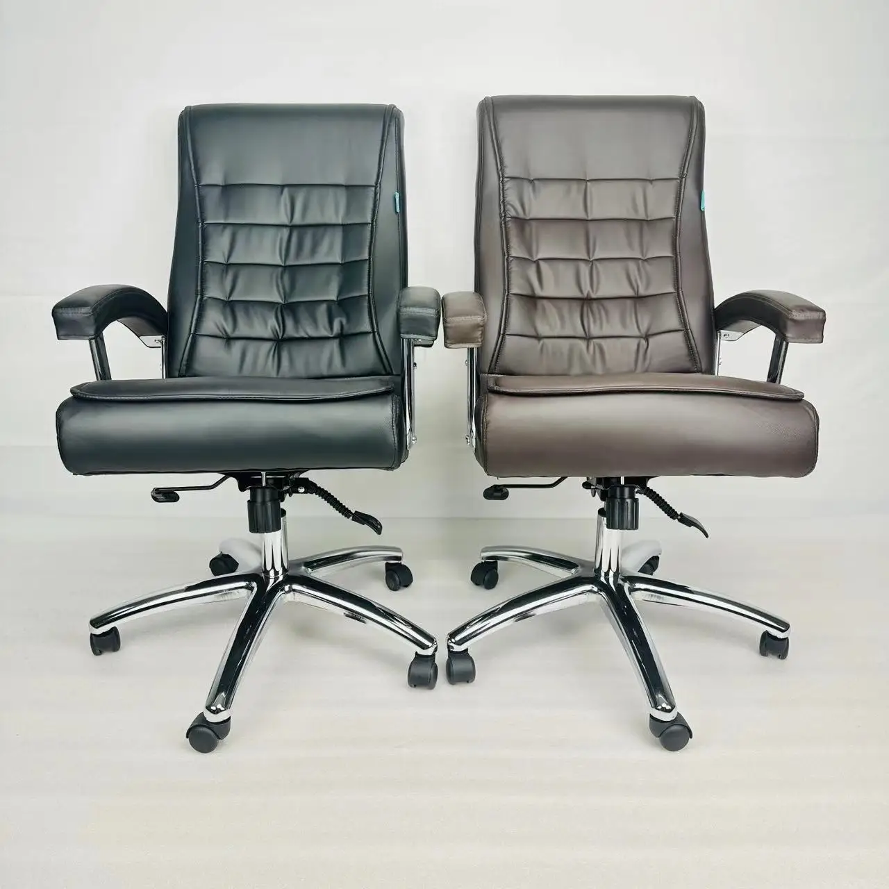 Ergonomics Plastic Pp Pu Leather Mesh Fabric Gold Iron Metal Leg Boss ...