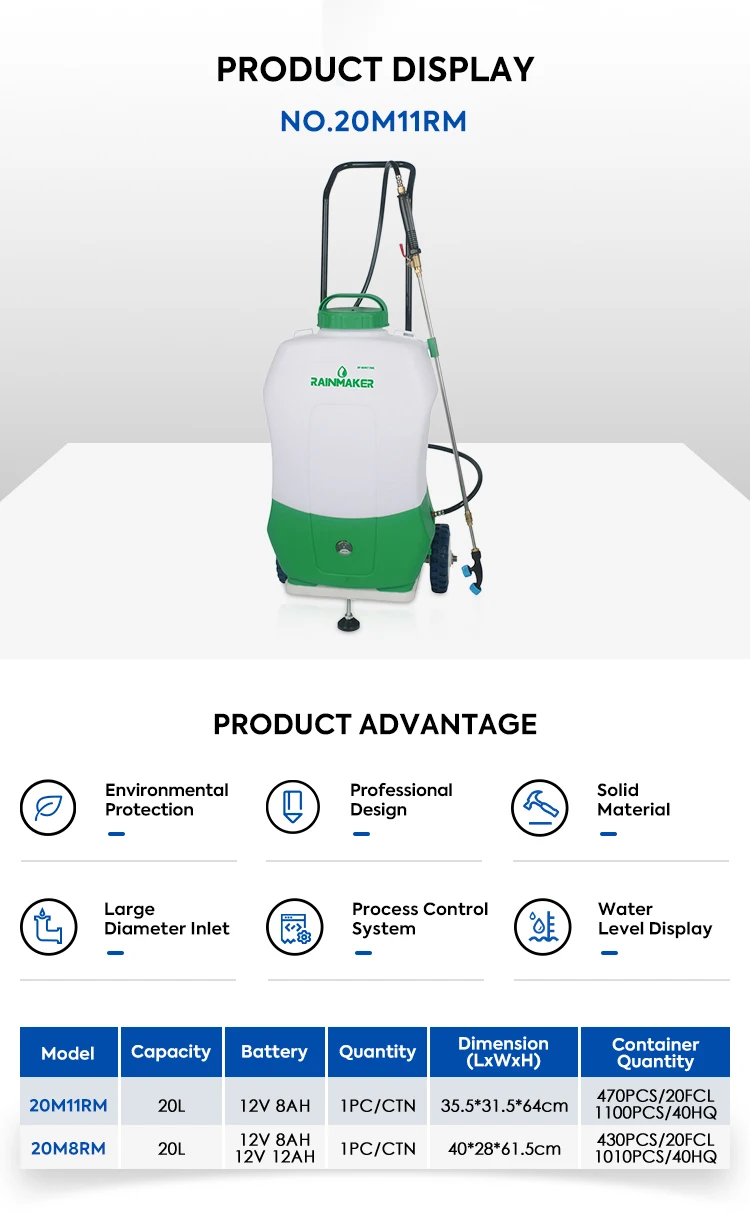 Rainmaker Quality 20l Plastic Battery Cart Knapsack Sprayer For Sale ...