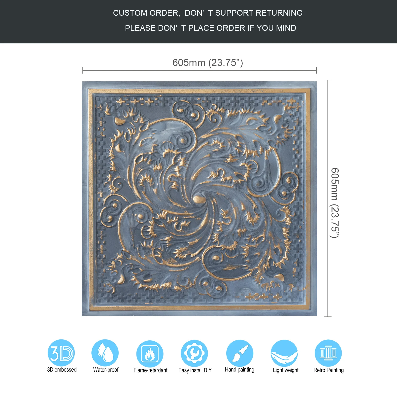 Decorative Fancy Tiles Suspended Wall Panels Easy To Install Pvc Panels ...