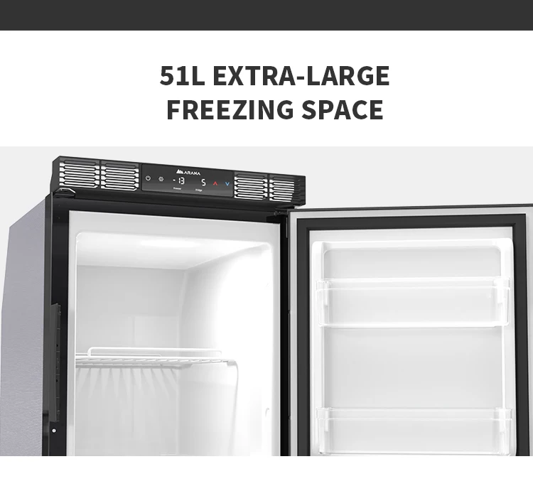 135L Motorhome Camper Van Upright Refrigerator - Marine Built in Fridge ...