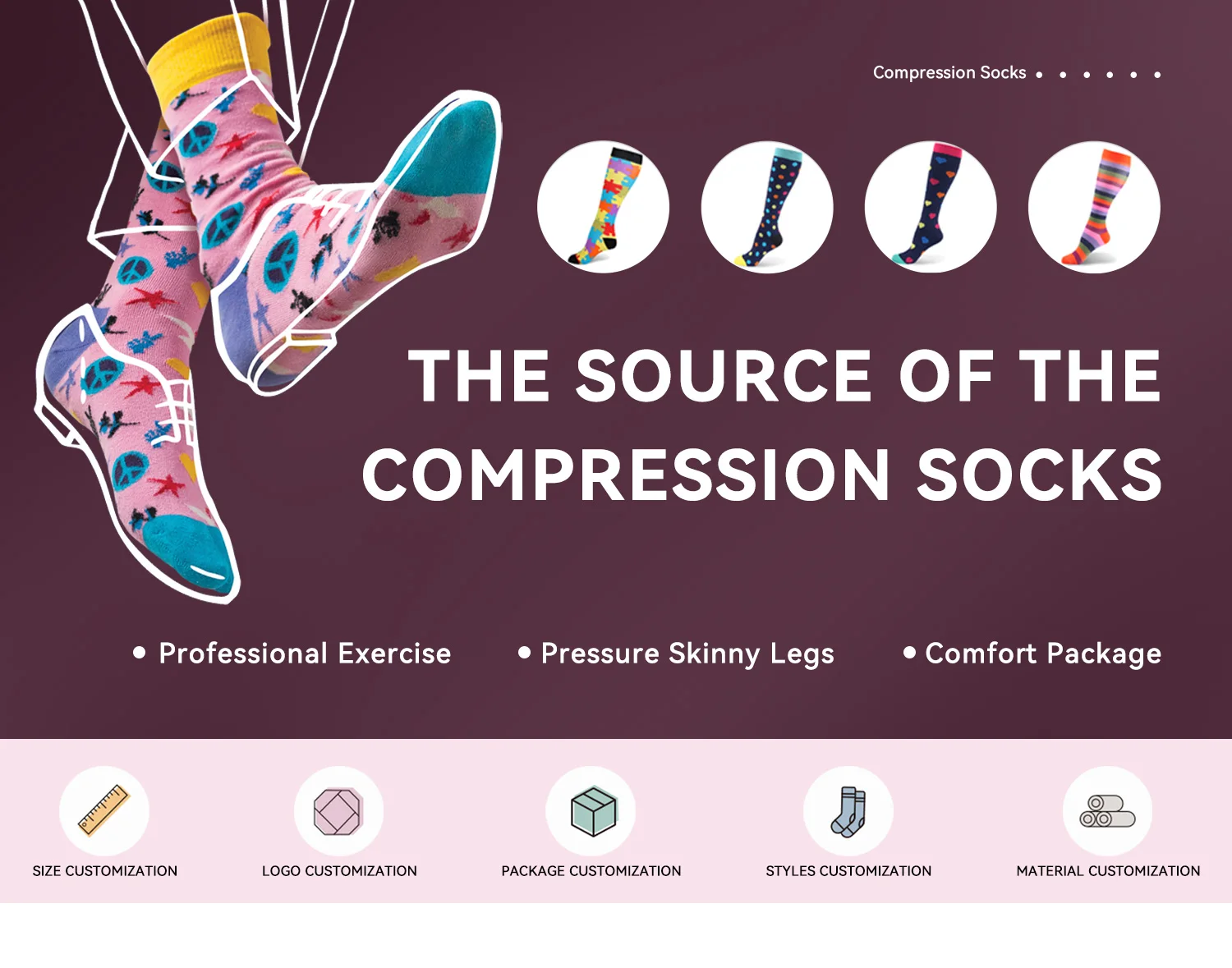 Compression Socks Sports Socks Football Athletic Football Medical ...