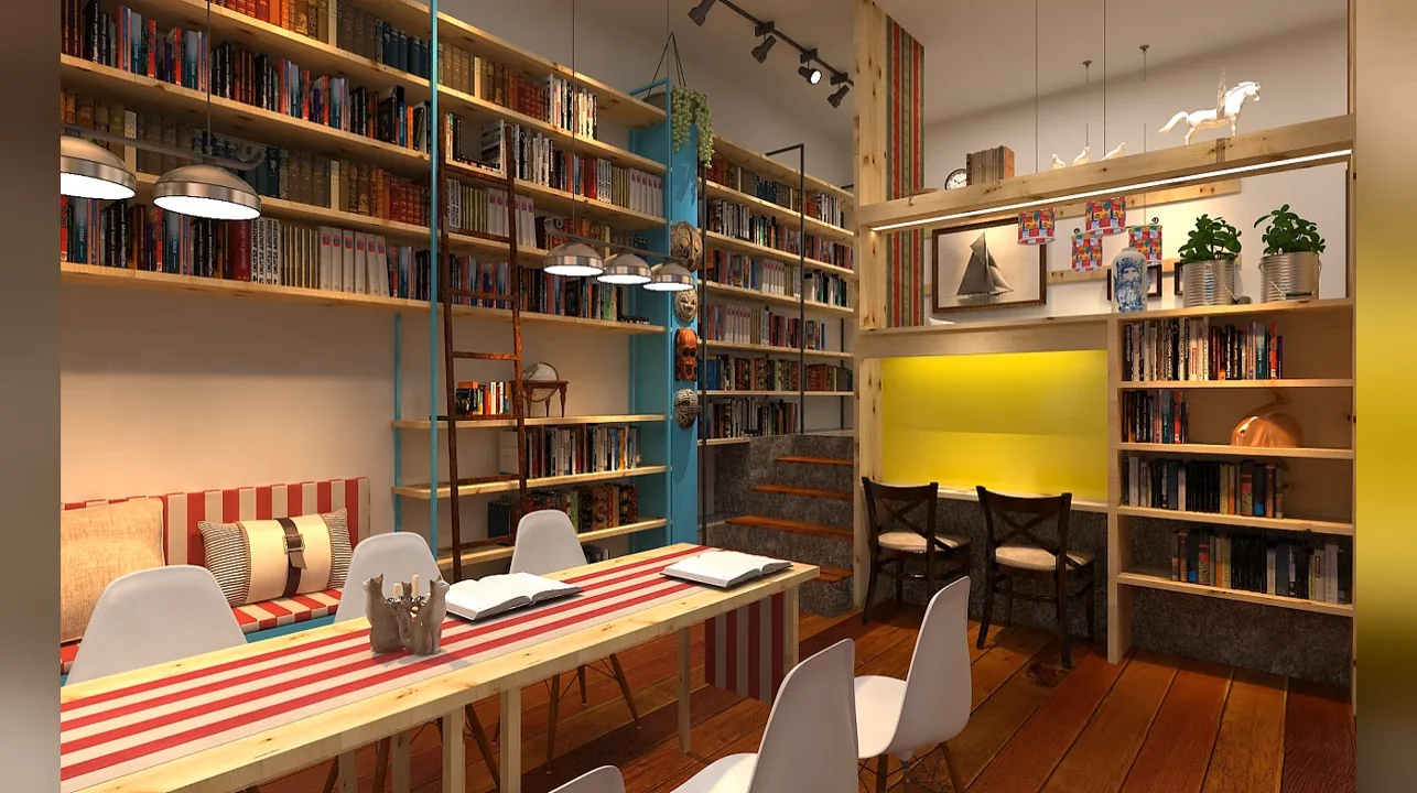 Customized Library Stand Metal Library Bookshelves Library Desk And ...