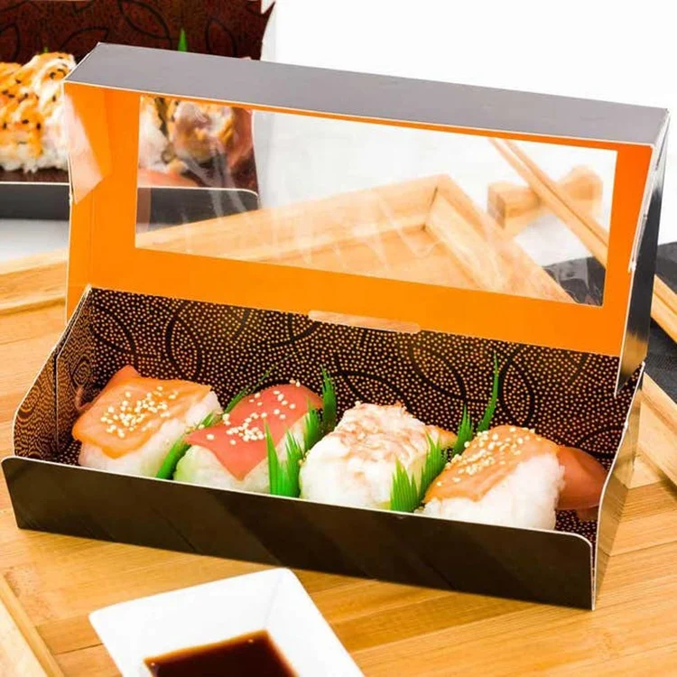 LOKYO disposable window sushi containers eco good grade paper take out ...
