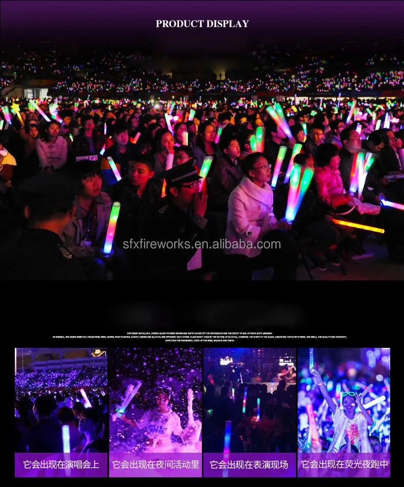 3 Modes Flashing LED Light Sticks for Parties & Events