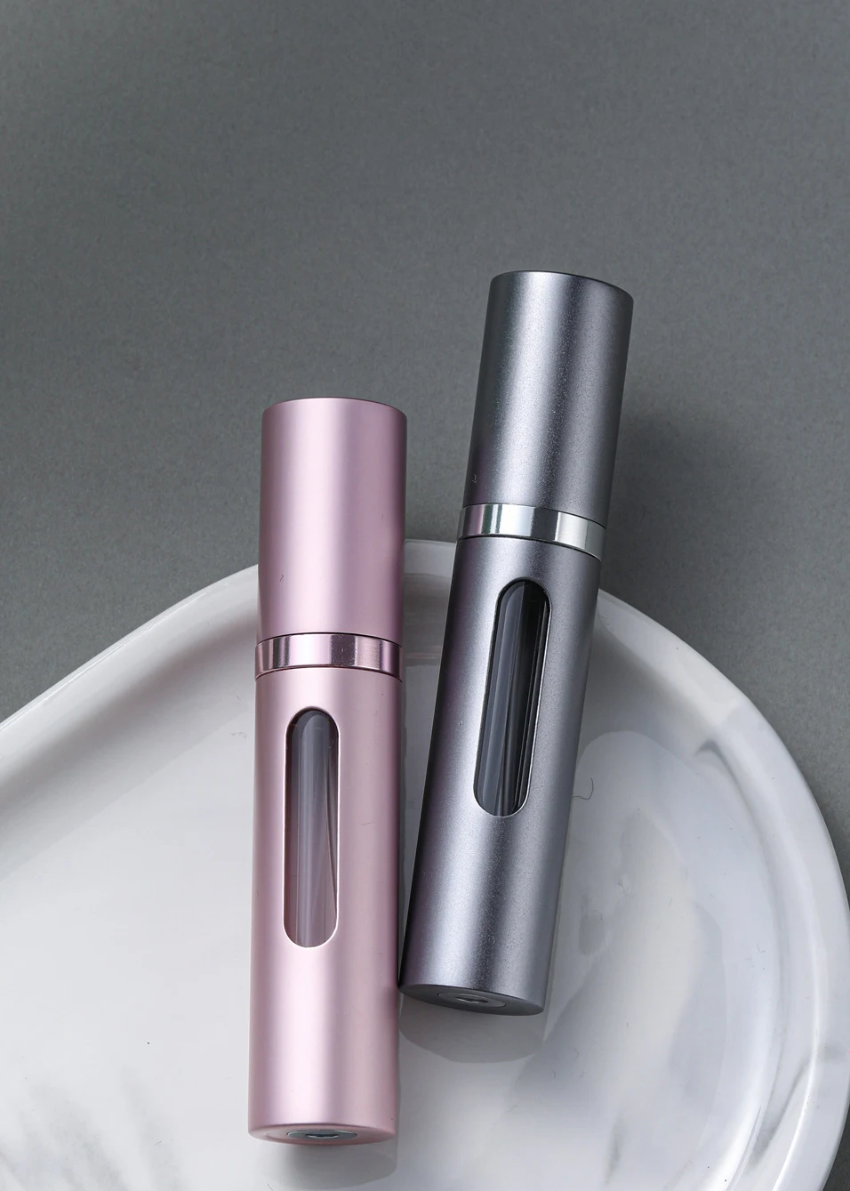 Factory Portable 5 10ml Bottom Refillable Twist Up Aluminum Round ...