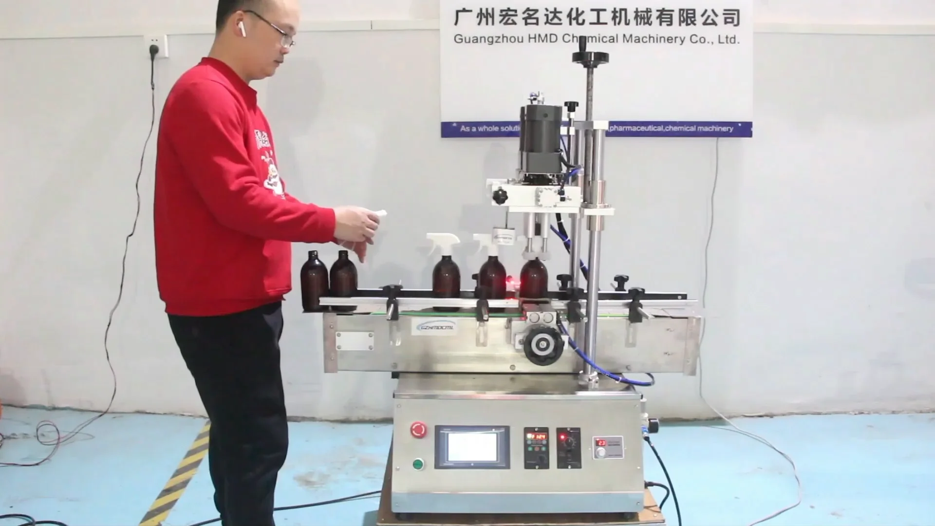 Pneumatic Tabletop Automatic Glass Bottle Cap Cork Press Machine Jar ...