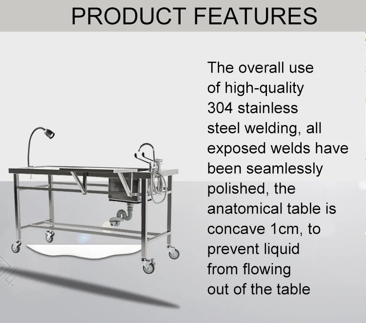 L Cadaver Autopsy Table Morgue Autopsy Table Mortuary Autopsy Table ...