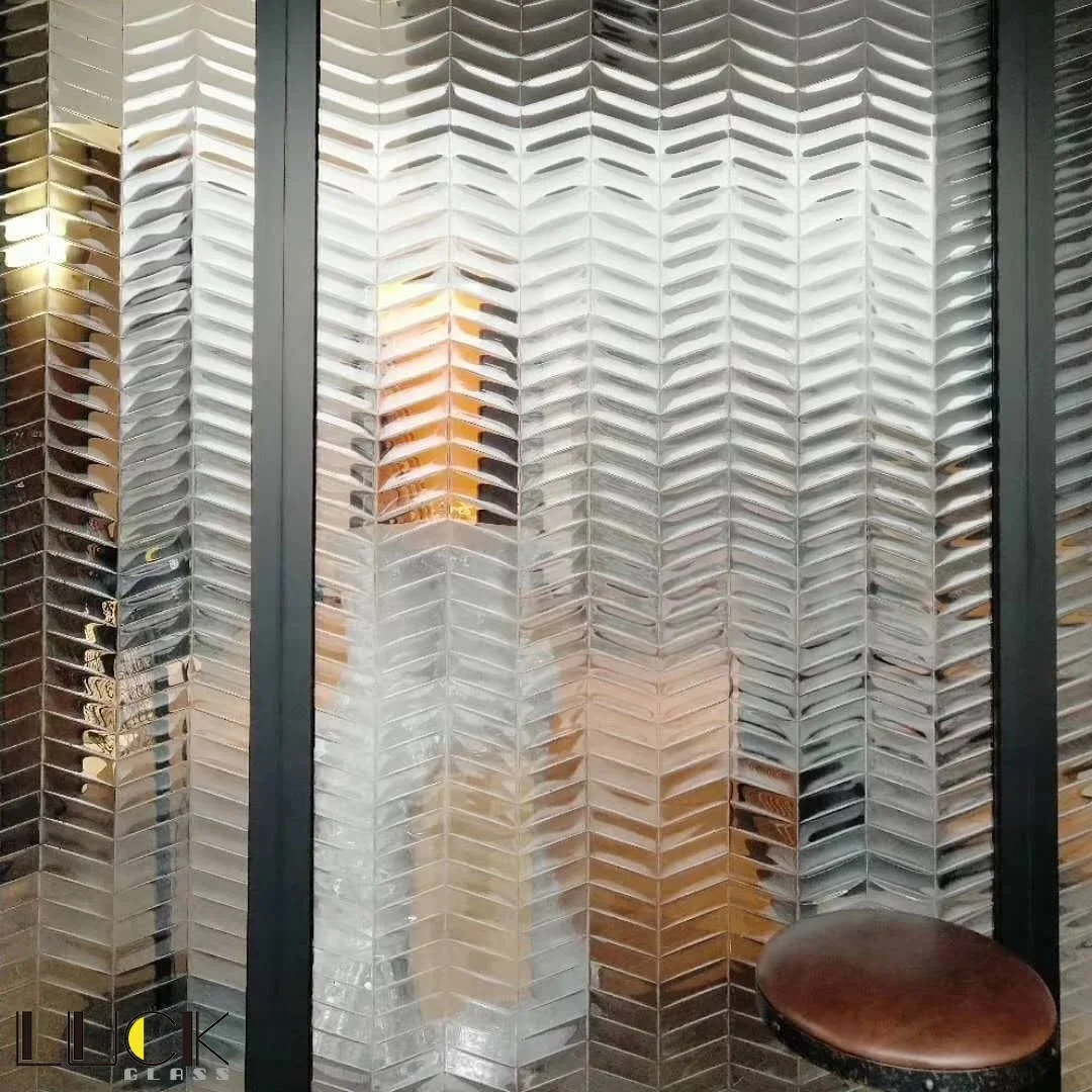 Decorative Glass Partition - Ultra-Clear Fluted Sheets