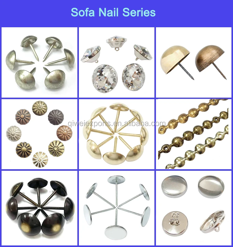 New Designs Decorative Upholstery Sofa Nail Tacks - Various Colors ...