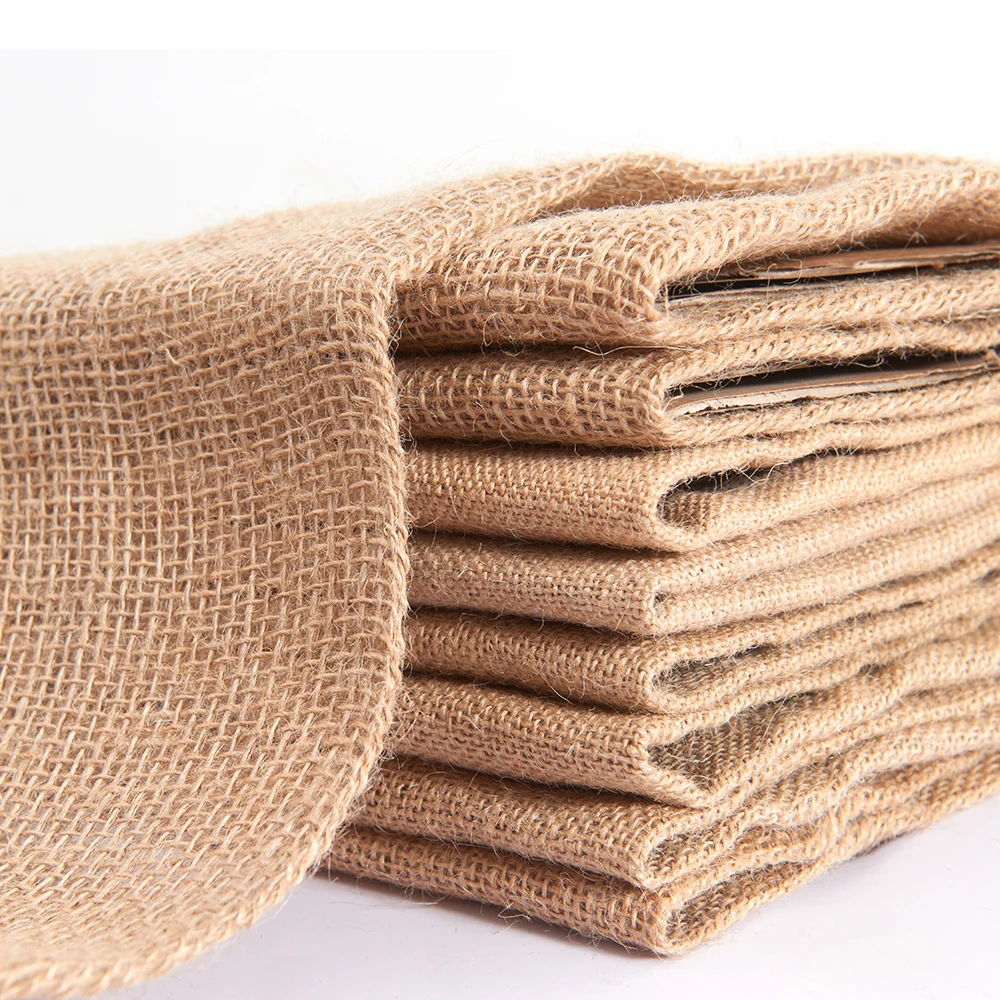 Cotton Linen Construction Burlap Jute Fabric Gunny Sack Shopping Tote ...