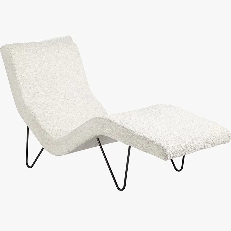 Italian Simple Sun Loungers Outdoor Furniture Balcony Solid Wood Soft ...