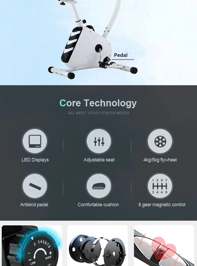 Bodybuilding Fitness Cardio Training Exercise Gym Equipment(old) Rehabilitation Bike Sports ...