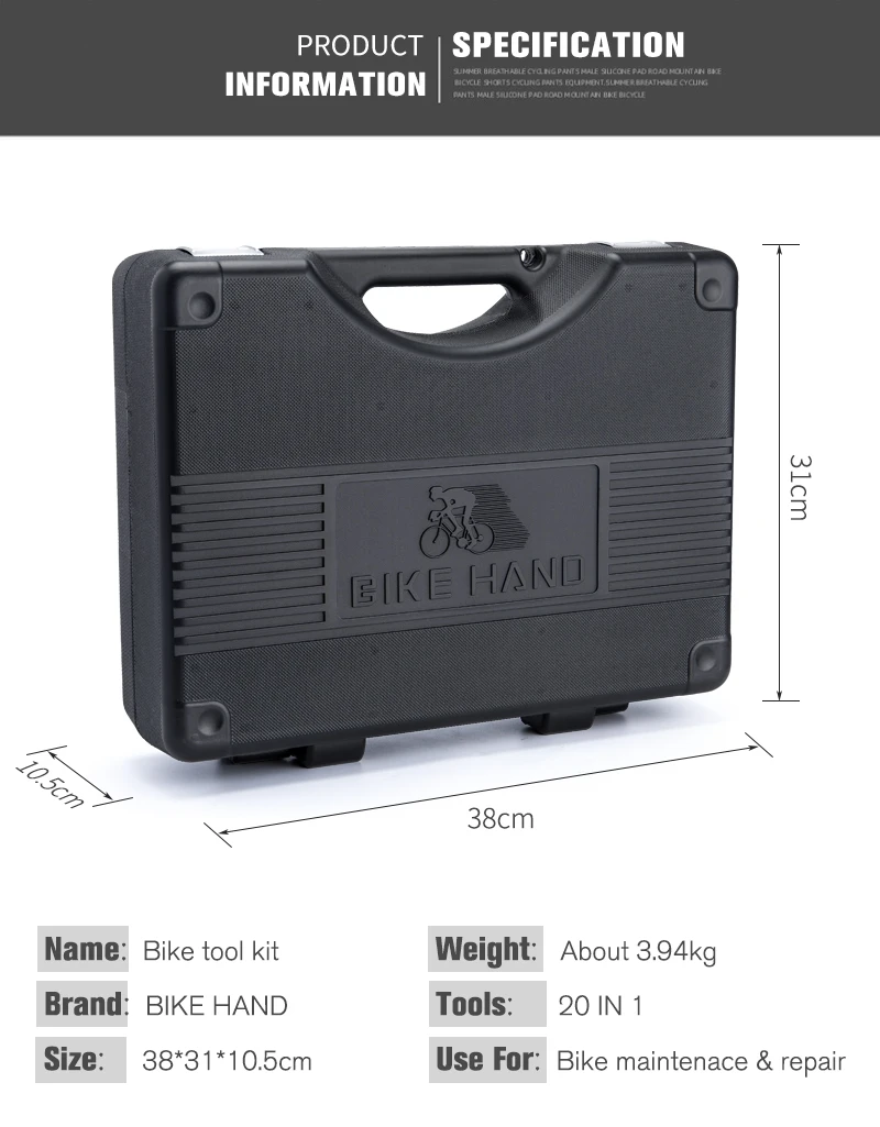 BIKE HAND Tools - 20 in 1 Bicycle Repair Kit for All Needs