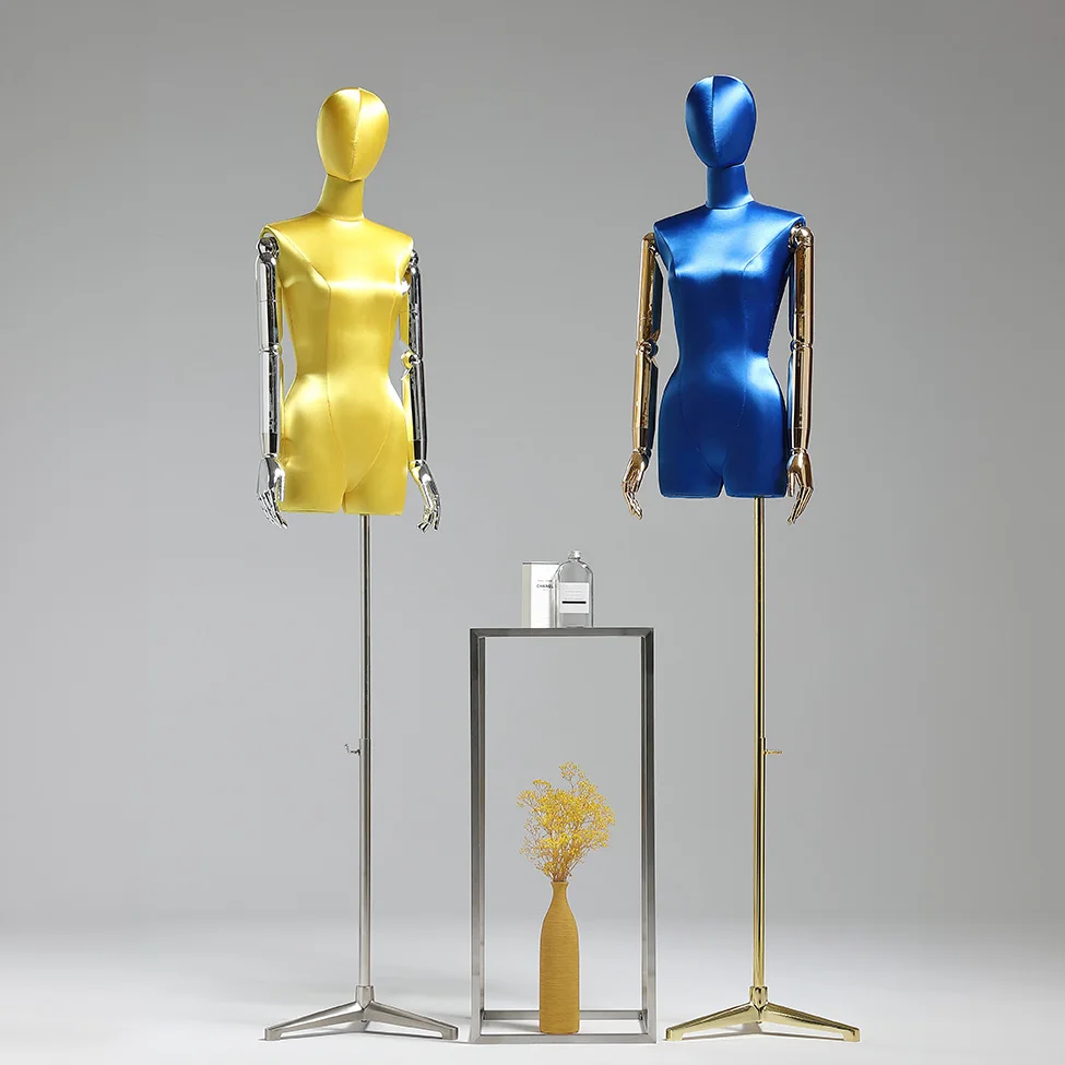 Clothing Display Adjustable Ladies Femme Manikin Models Flexible Gold ...