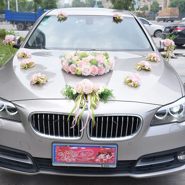 K-154 Factory Price Romantic Artificial Luxury Auto Decoration Wedding ...