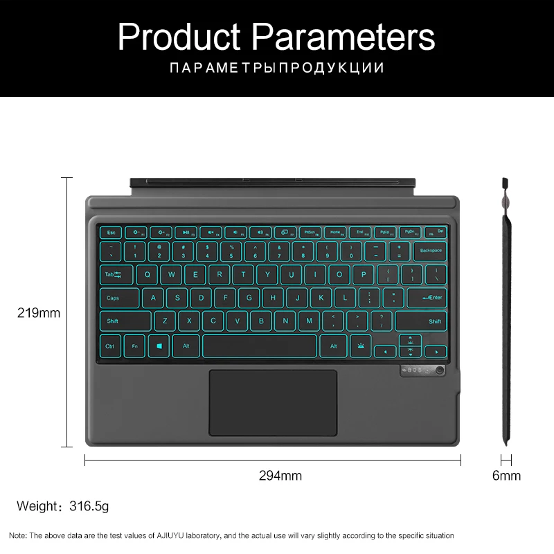 Tablet Case Keyboard - Replace Laptop Keyboard for MS Surface