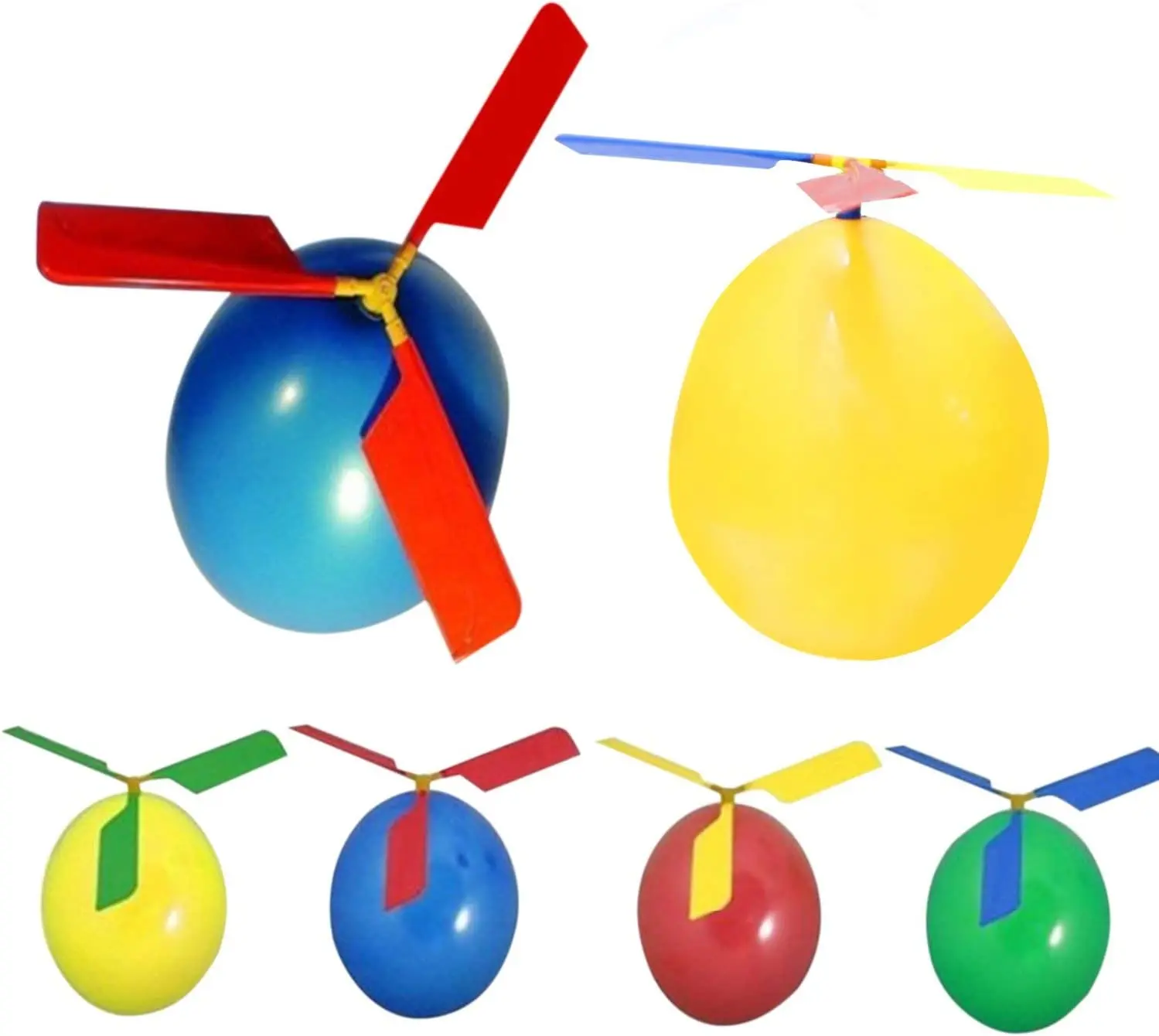 Diy Children Balloon Helicopter Flying Toy With Two 6 Inch Latex ...