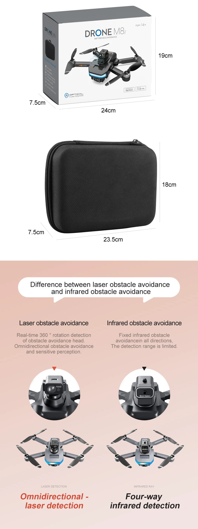 Drone Professional 4k Hd M8 Aerial Photography Quadcopter Remote ...