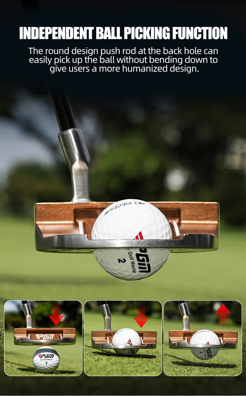 PGM TUG078 Stainless Steel Golf Club Standing Putter With Built-In ...