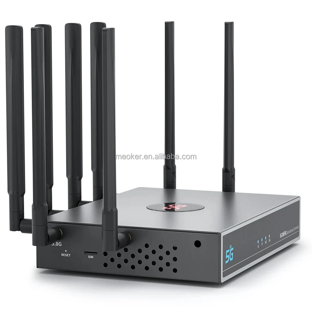 MEOKER Industrial Router 5G NR SA NSA AX1800 Wifi 6 CPE