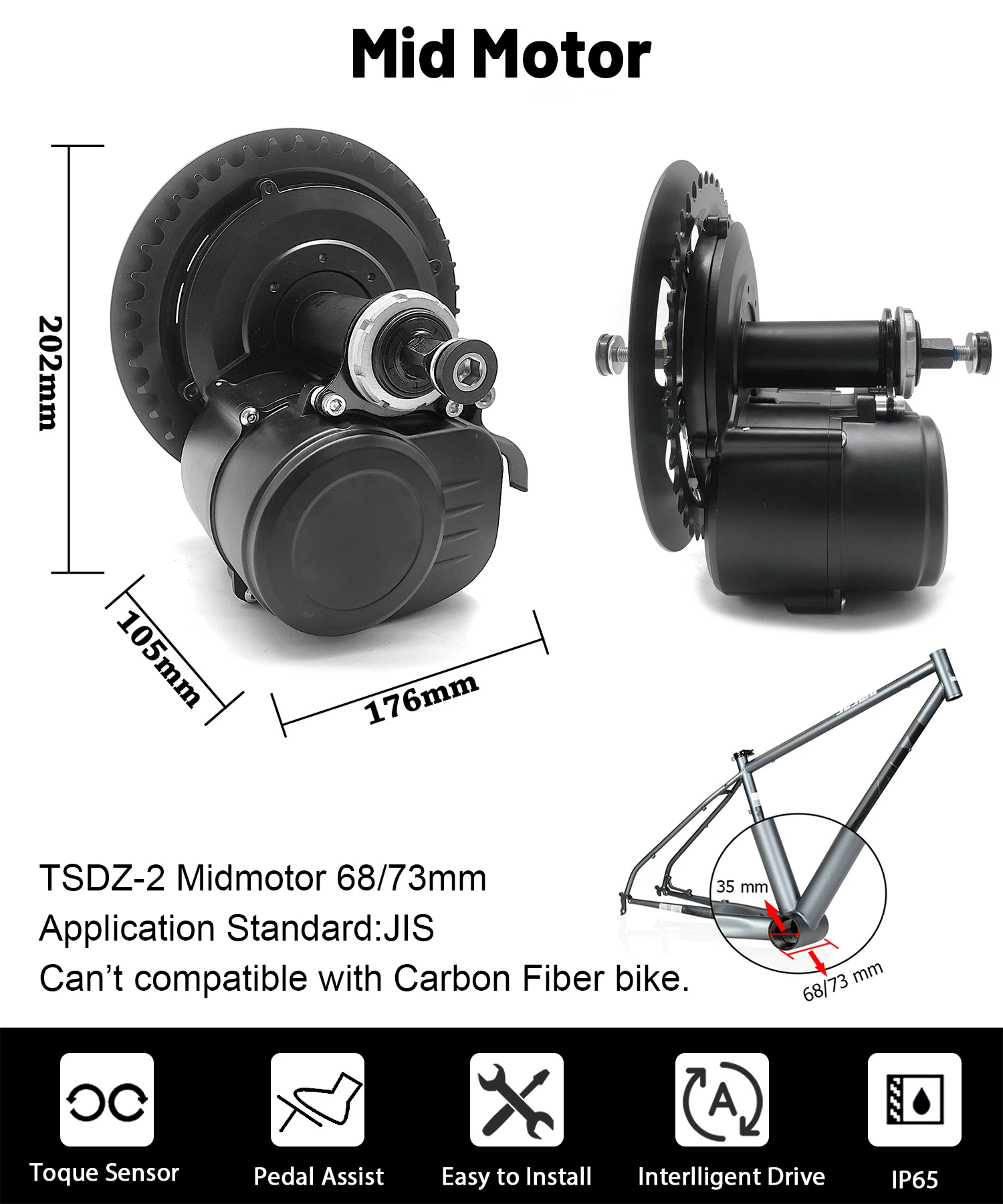 Tongsheng Torque Sensor TSDZ2 - Efficient Electric Bike Kits