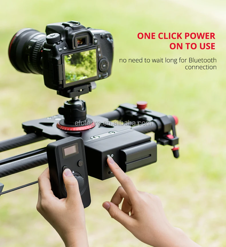 Carbon Fiber 60cm Electrical Slide Rail Track Camera Slider with 2.4GHz ...