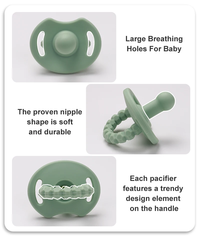 BPA Free Newborn Eco-Friendly Food Grade Soother Silicone
